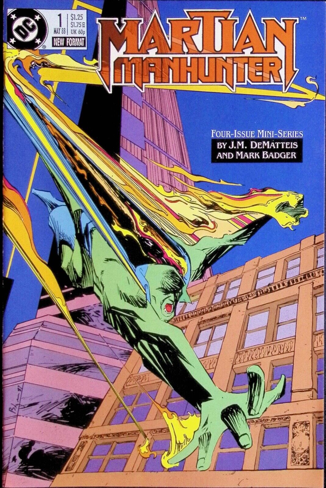 MARTIAN MANHUNTER Comic Issue 1 — Batman Appears Badger Art — 1988 DC ...