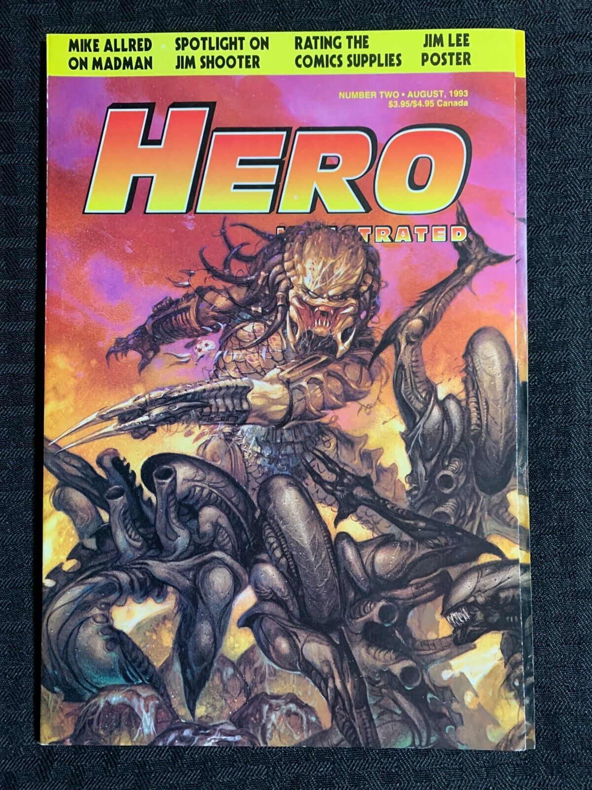 1993 HERO ILLUSTRATED Magazine #2 FVF 7.0 Predator Mike Allred & Jim ...