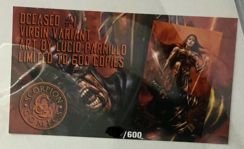 DCeased #1 Lucio Parrillo Virgin Nm Con Exclusive WONDER WOMAN BATMAN ...