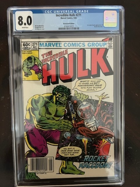 The Incredible Hulk #271 =(1982) - CGC 8.0 - 1st Rocket Racoon! | Comic ...