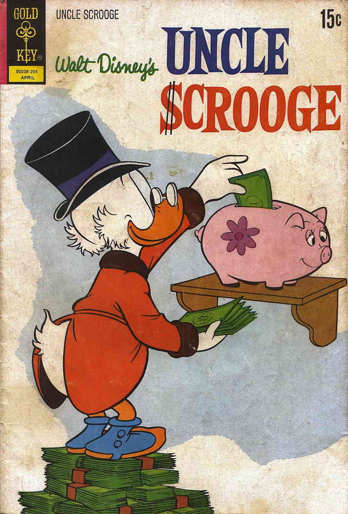 Uncle Scrooge (Walt Disney ) #98 FN ; Gold Key | April 1972 Piggy Bank ...