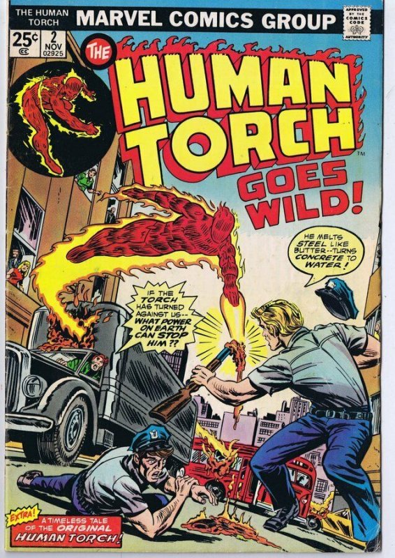 Human Torch #2 ORIGINAL Vintage 1974 Marvel Comics | Comic Books ...