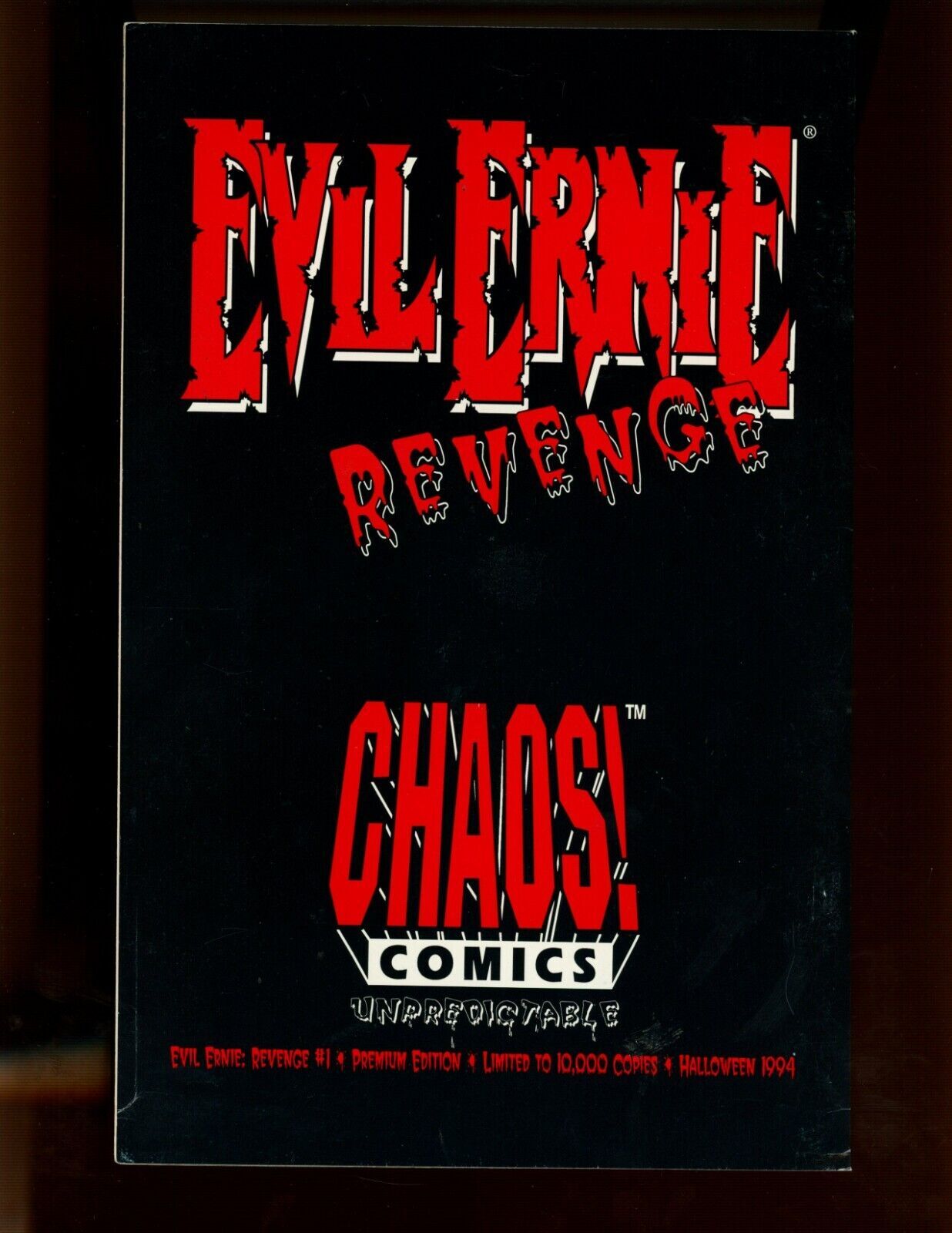 (1994) Evil Ernie: Revenge #1 - ONE-SHOT! GLOW-IN-THE-DARK COVER! (8.0 ...