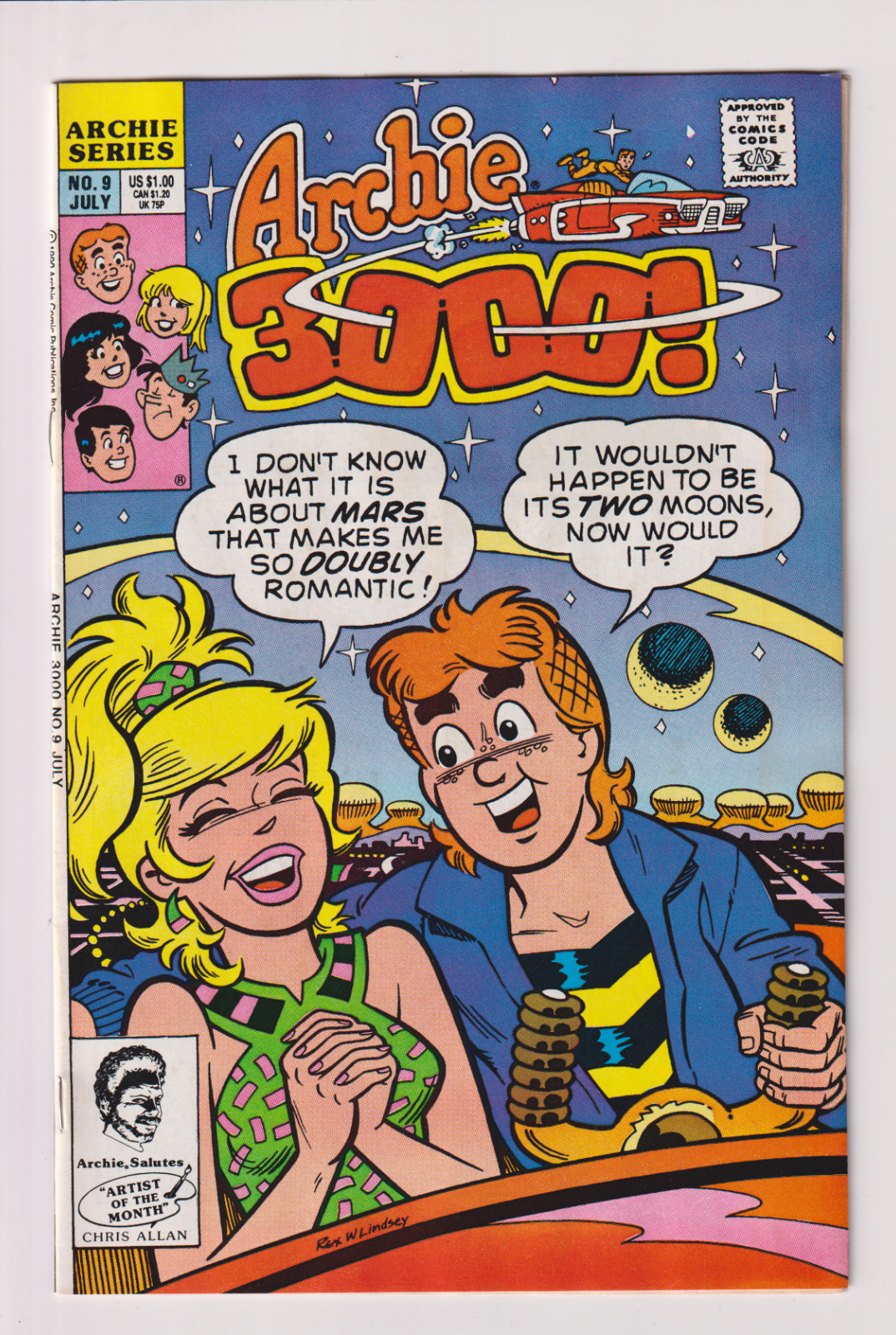 Archie Comic Series! Archie 3000! Issue #9! | Comic Books - Copper Age ...