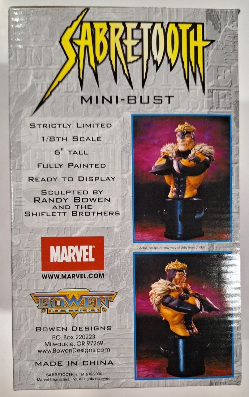 SABRETOOTH Marvel Mini Bust by Bowen Designs 5556/7000 | Comic ...