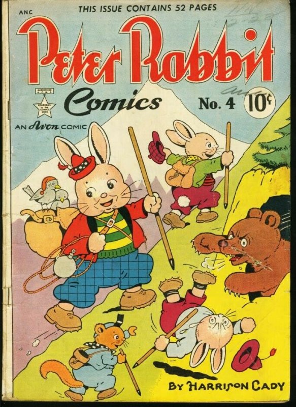 Peter Rabbit Comics #4-1949-Avon-Funny Animal G/VG | Comic Books ...