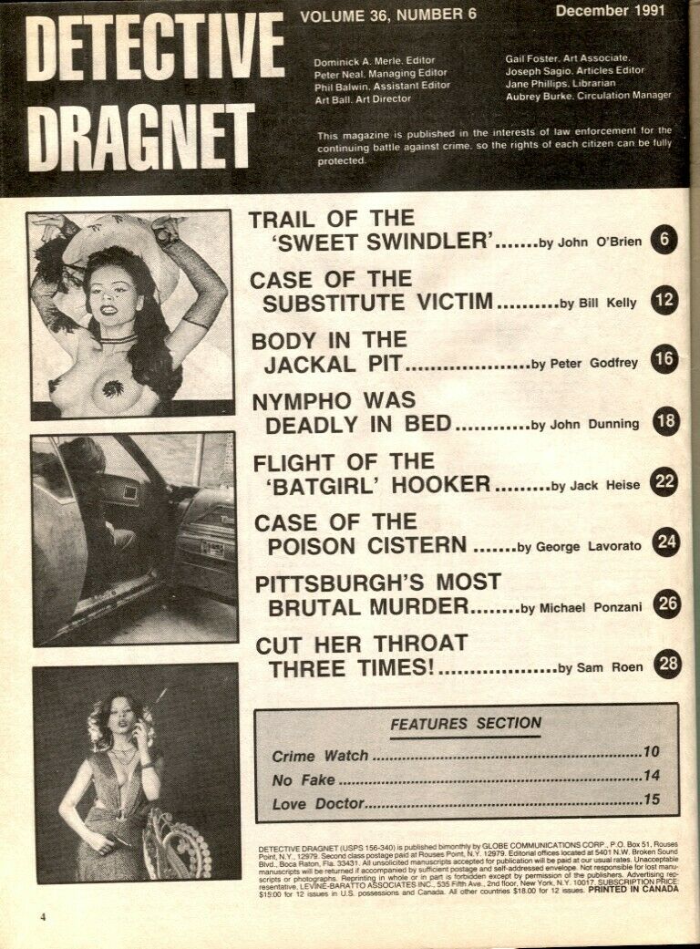 Detective Dragnet December 1991- Batgirl Hooker- true crime | Comic ...
