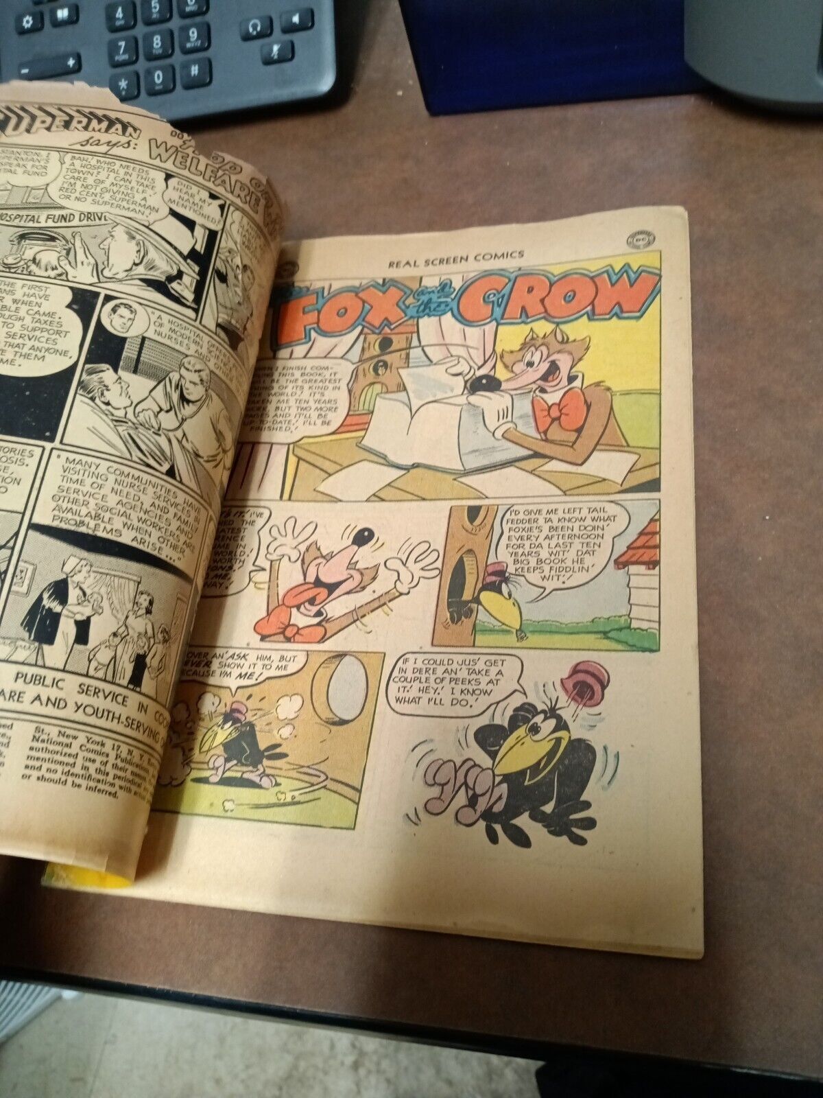 Real Screen #51 dc comics 1952 golden age fox and the crow funny animal ...