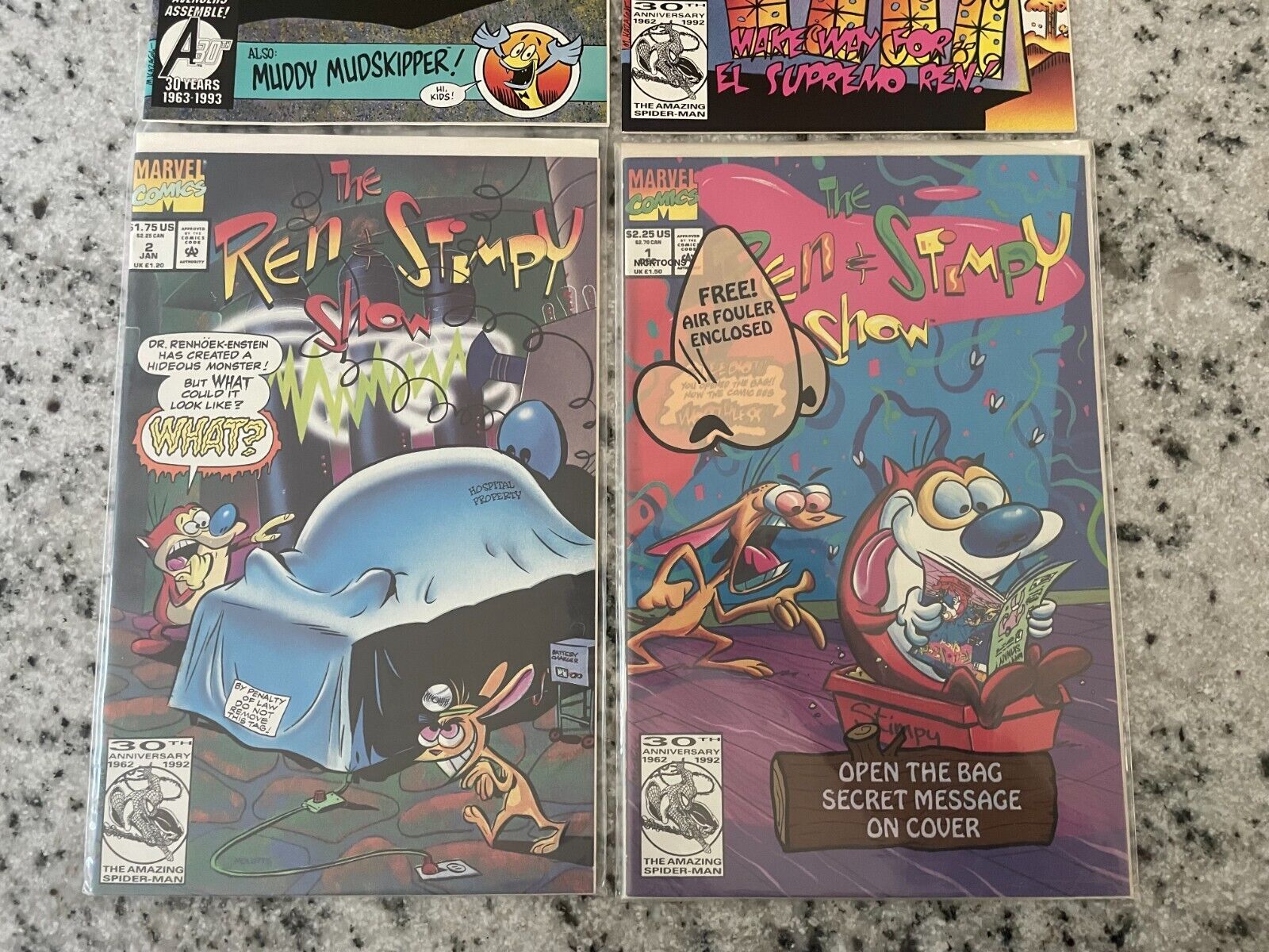 4 Ren & Stimpy Marvel Comic Books # 1 2 3 4 VF-NM Nickelodeon Cartoon ...