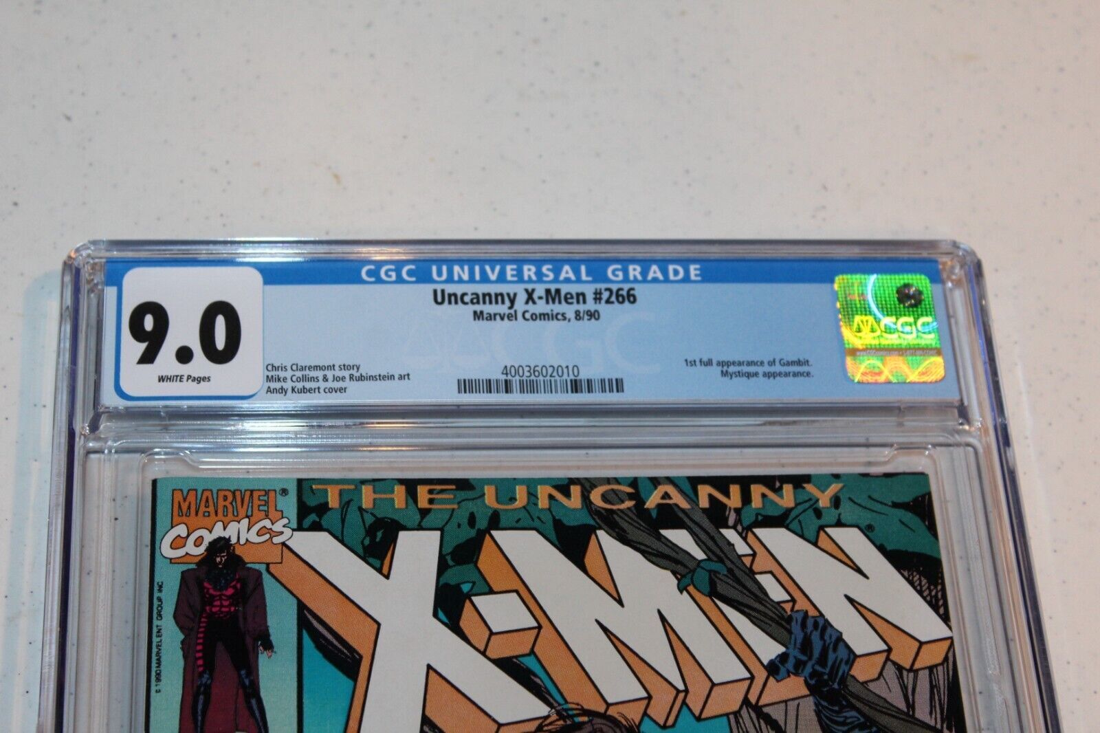 CGC 9.0 White Pages Uncanny X-Men 266 1st APP Gambit Chris Claremont ...