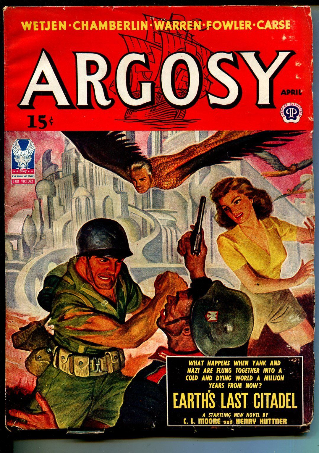 Argosy 4/1943-Earths Last Citadel-sci-fi war story-Rafael DeSoto-VF ...