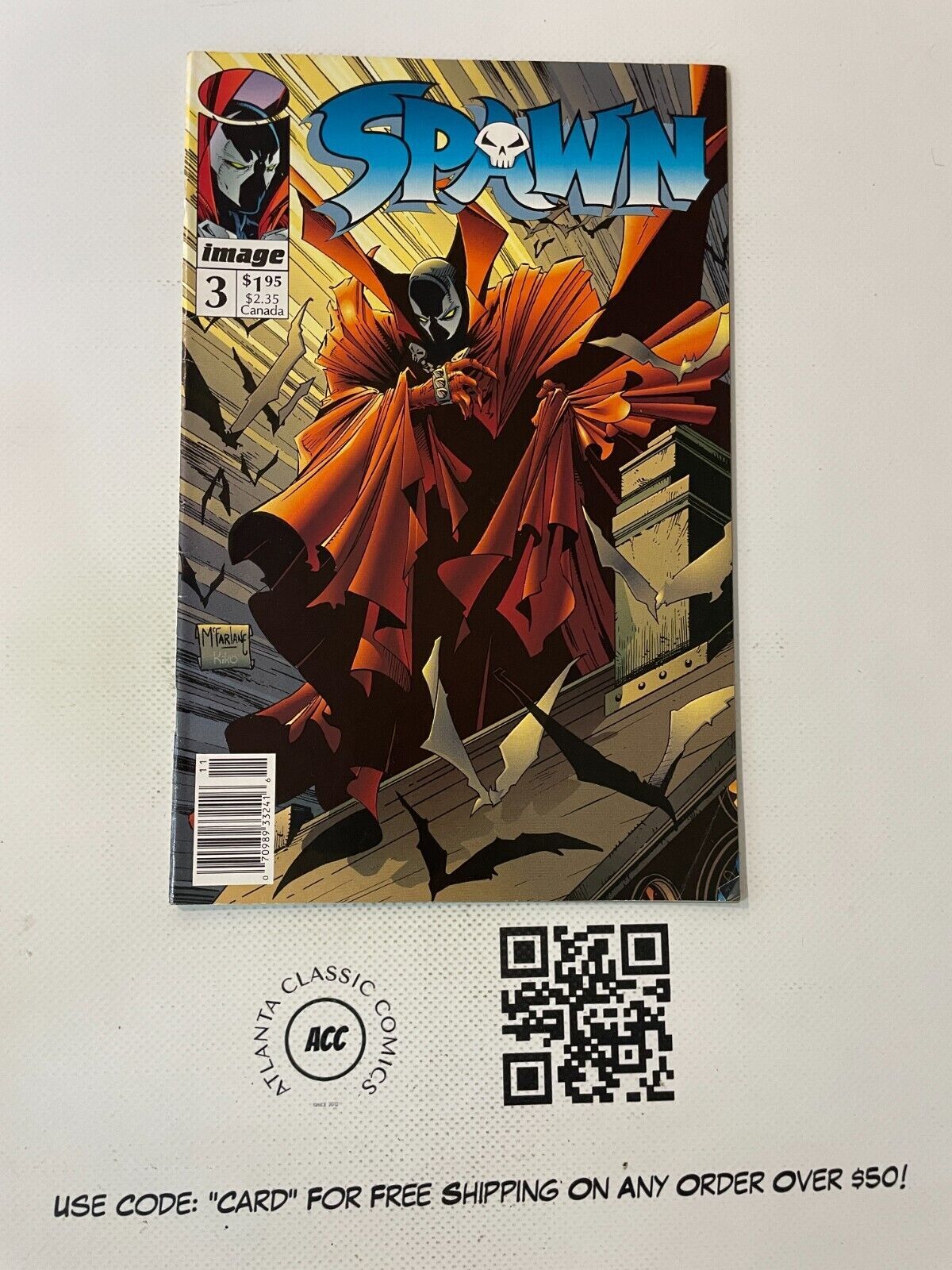 Spawn # 3 NM Image Comic Book Todd McFarlane Angela Clown 1992 16 LP7 ...