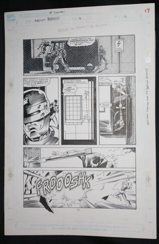 RoboCop #14 p.12/17 - RoboCop Shootout & Explosion - 1991 Art By Lee ...