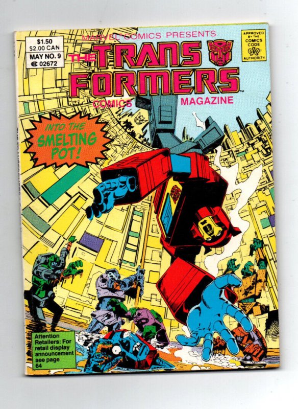 Transformers Comics Magazine #9 - Marvel mini comic - 1987 - RARE - VF ...