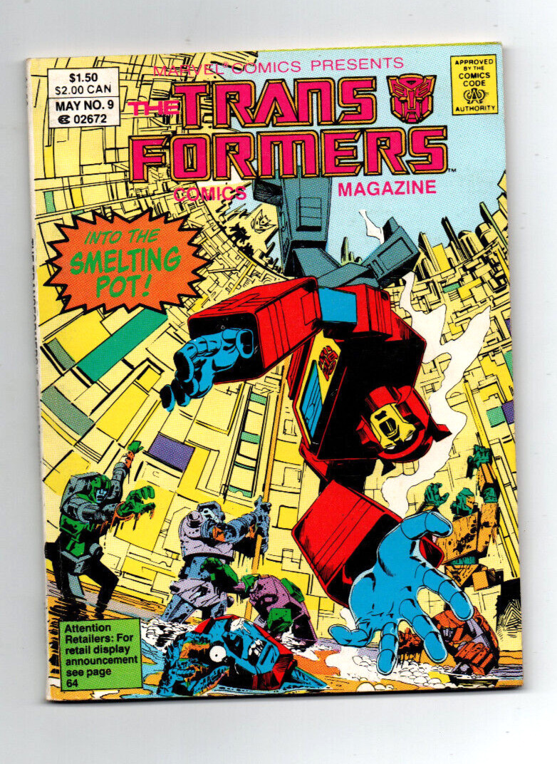 Transformers Comics Magazine #9 - Marvel mini comic - 1987 - RARE - VF ...