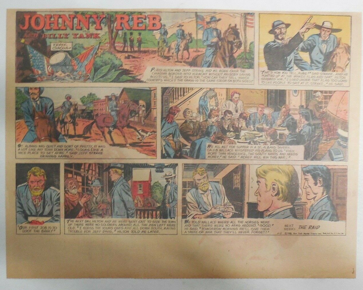 Johnny Reb Sunday by Frank Giacoia & Jack Kirby from 1/5/1958 Half Page ...