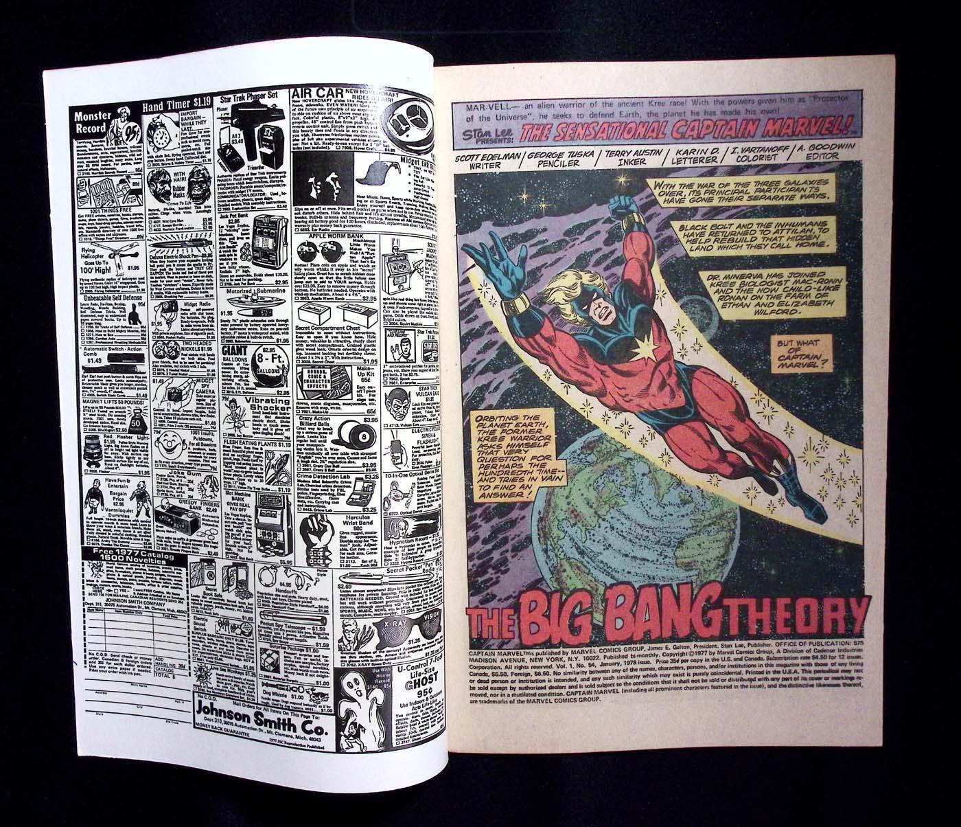 Captain Marvel 54 Jan 1977 Nitro the Exploding Man Marvel Big Bang ...