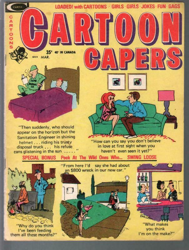Cartoon Capers 3/1974-"Pussycat" Good Girl Art comic strip-jokes-VG+ ...