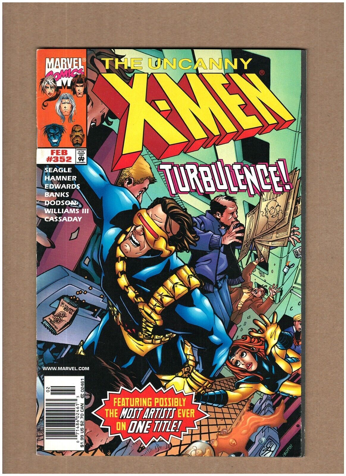 Uncanny X Men 352 Newsstand Marvel Comics 1998 Vf 8 0 Musty Smell