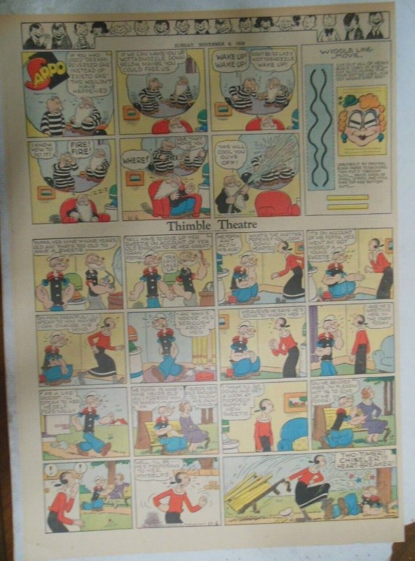 Popeye Thimble Theatre Sunday Page by EC Segar from 11/6/1938 Full Page ...