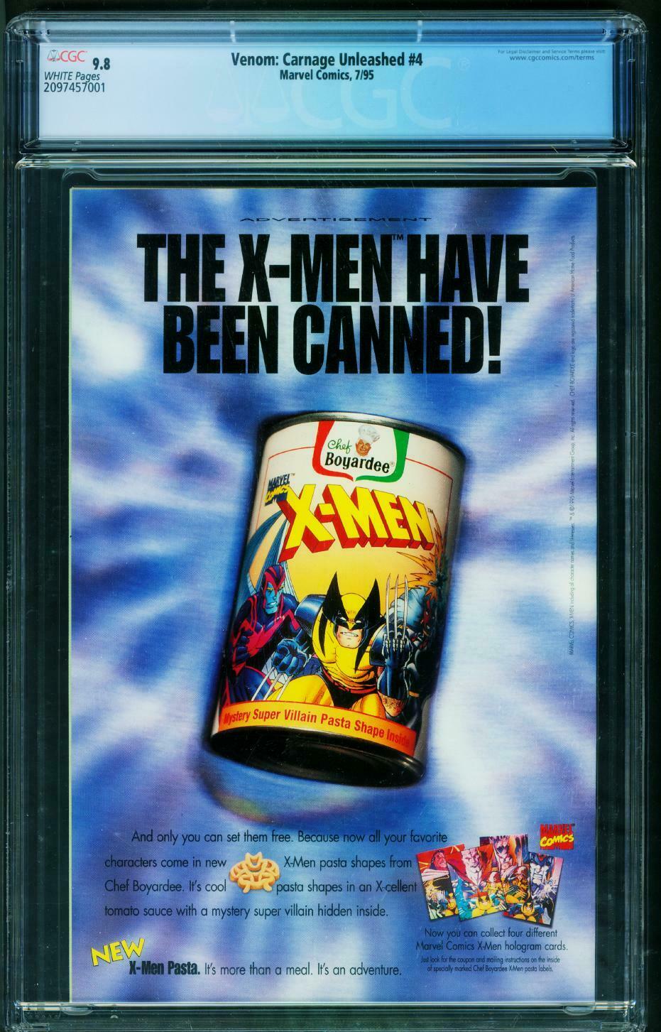 Venom: Carnage Unleashed #4 CGC 9.8-1995 Marvel Comic 2097457001 ...