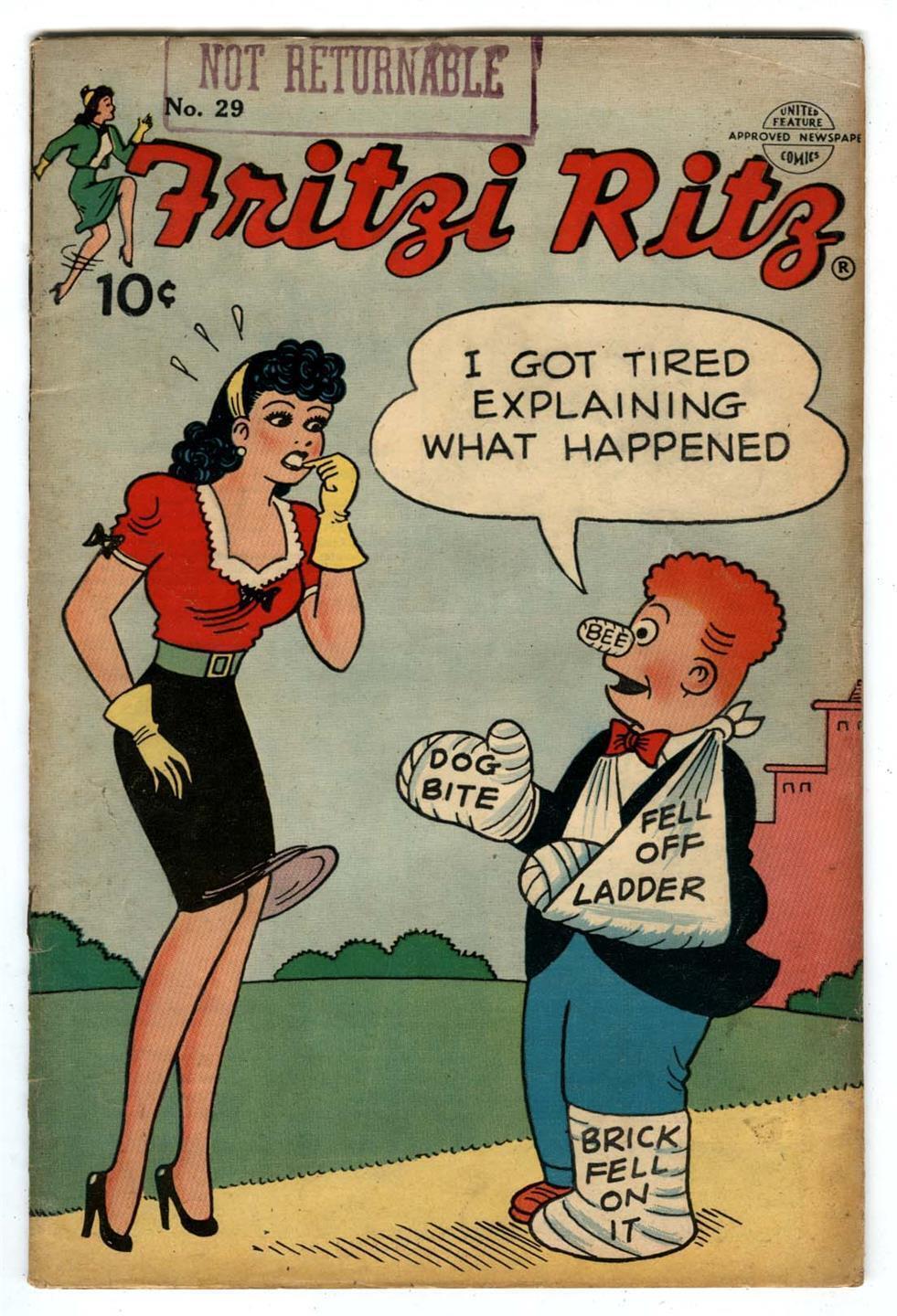 1953 FRITZI RITZ #29 -Good Girl high heels Mini Skirt -Snoopy EARLY ...