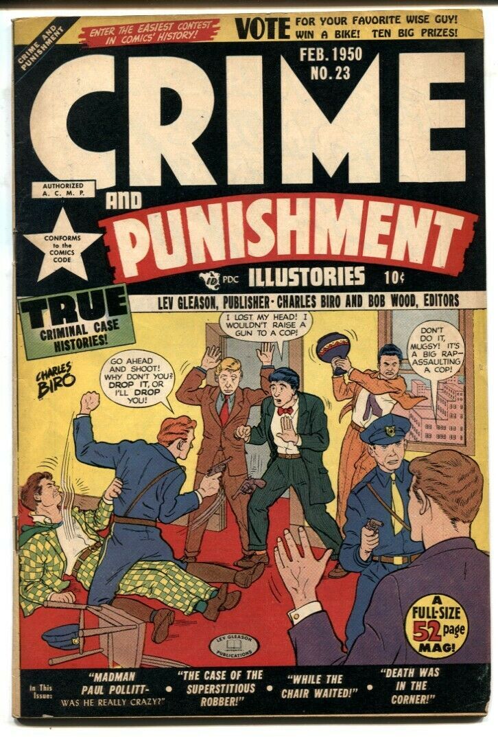 Crime and Punishment #23 1950-VIOLENT PRE-CODE COMIC FN | Comic Books ...