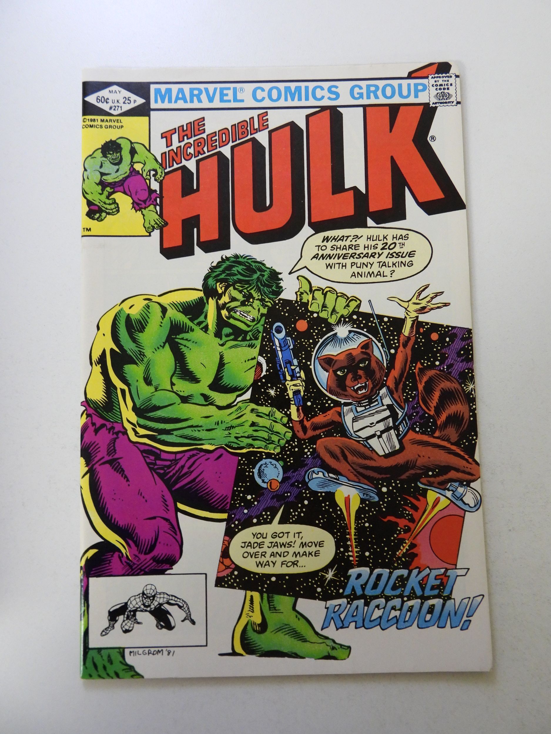The Incredible Hulk #271 (1982) 1st appearance of Rocket Raccoon in ...