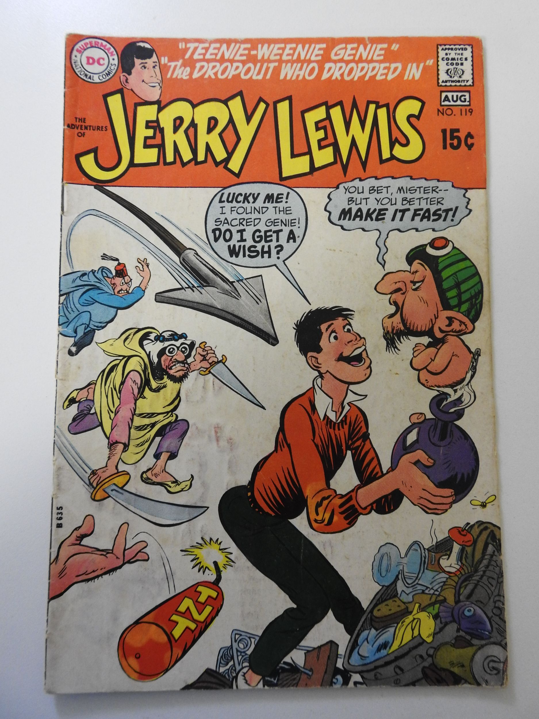 Adventures of Jerry Lewis #119 (1970) VG- Condition see description ...