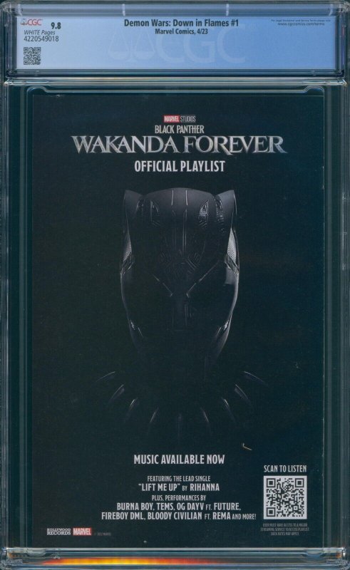 Peach Momoko Demon Wars Down In Flames #1 CGC 9.8 Cover A Marvel 2023 ...