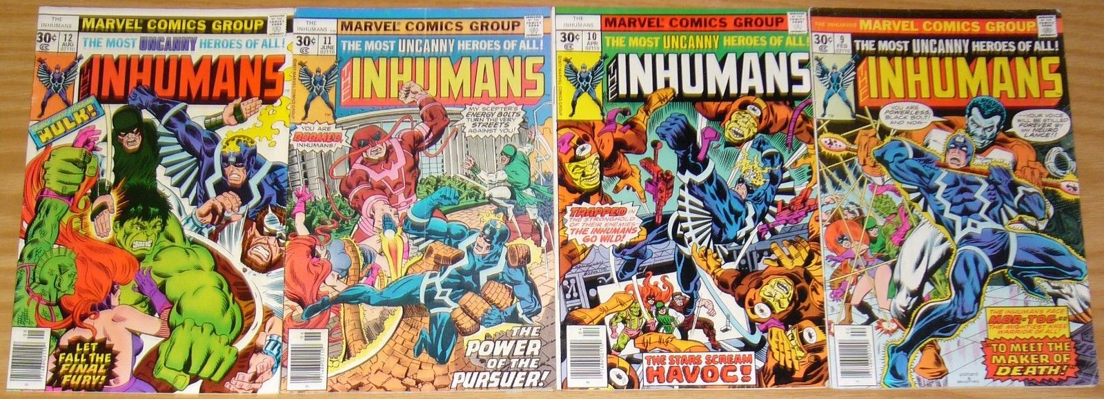 Inhumans #1-12 FN complete series - bronze age marvel comics set lot ...