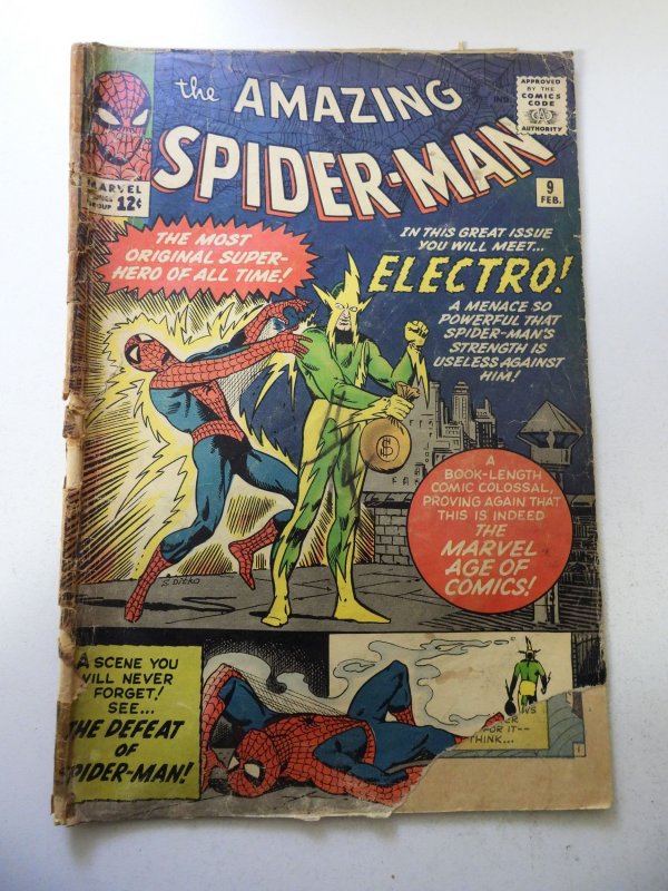The Amazing Spider-Man #9 (1964) 1st App of Electro! FR Condition see ...