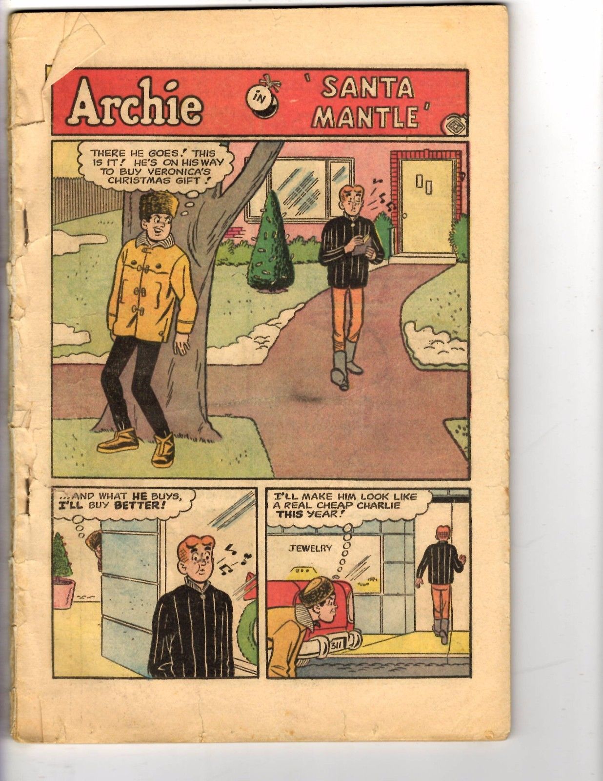 5 Archie Comic Books # 175 178 196 + Giant Series # 22 & "Santa Mantle ...