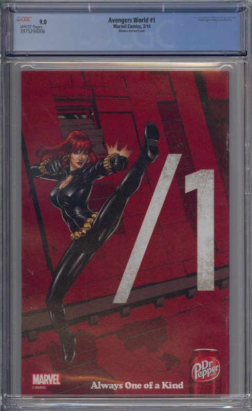 Avengers World #1 CGC 9.0 Milo Manara Variant Cover 759606079797 ...
