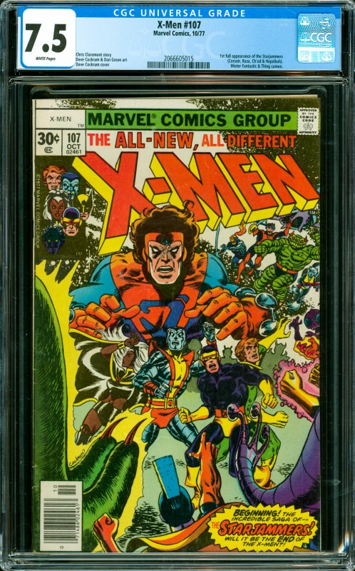 X-Men #107 CGC graded 7.5 1st full appearance of the Starjammers ...