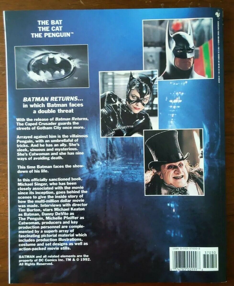 Batman Returns The Official Movie Book TPB Tim Burton Penguin Catwoman ...