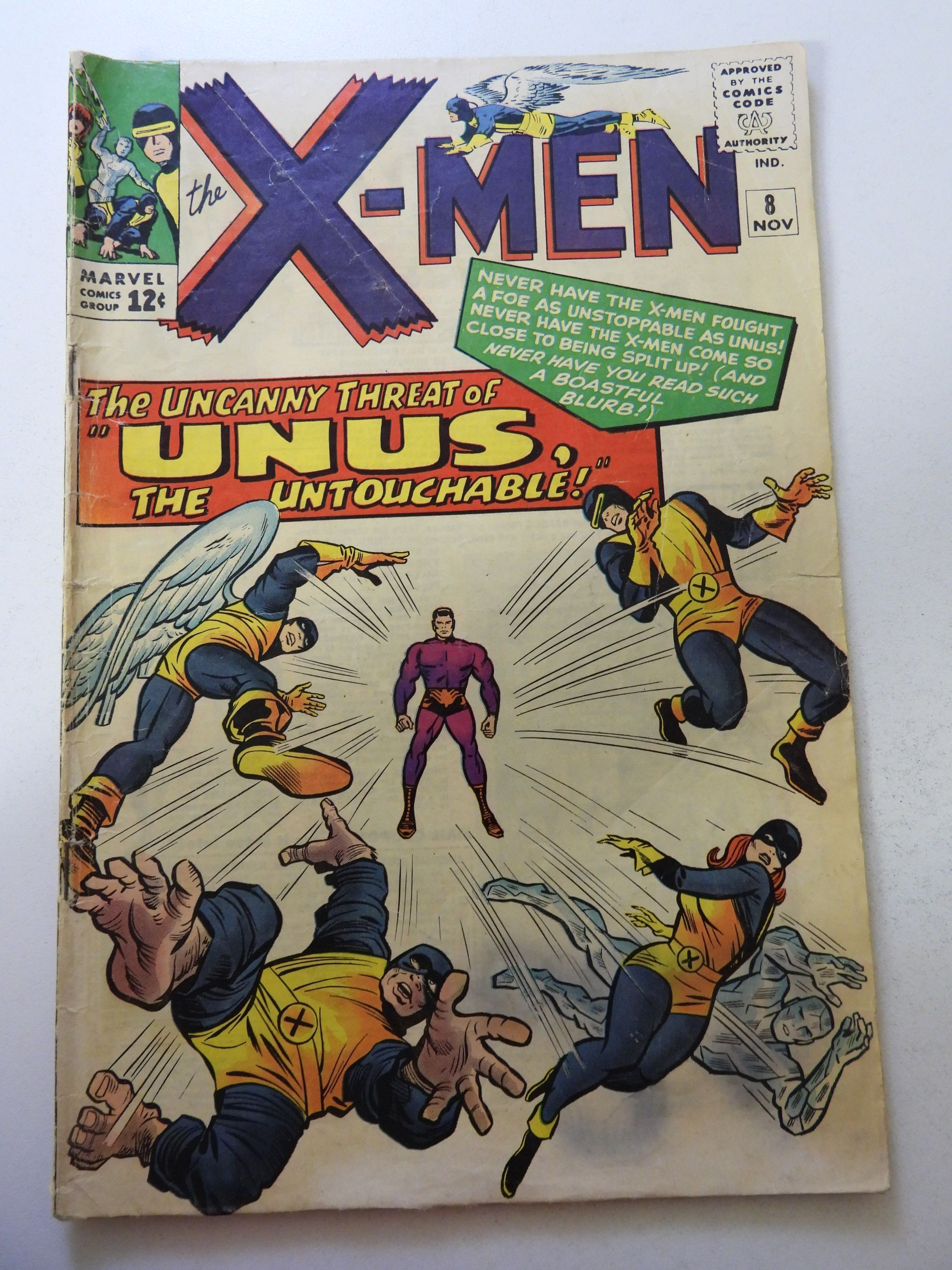 The X-Men #8 (1964) 1st App of Unus the Untouchable! VG Condition ...