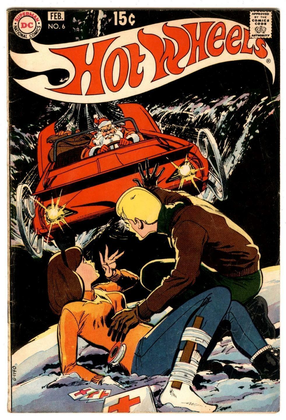 HOT WHEELS #6 DC Comics Neal Adams Art & Santa Claus Christmas Cover ...