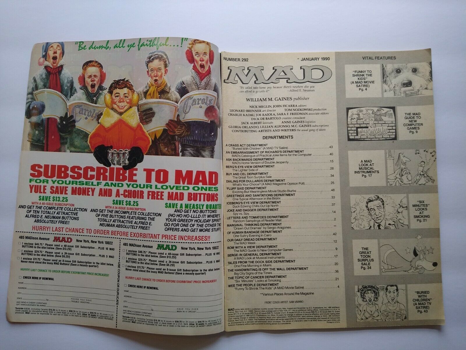MAD Magazine Jan 1990 No 292 Nintendo Super Mario Bros Video Game ...