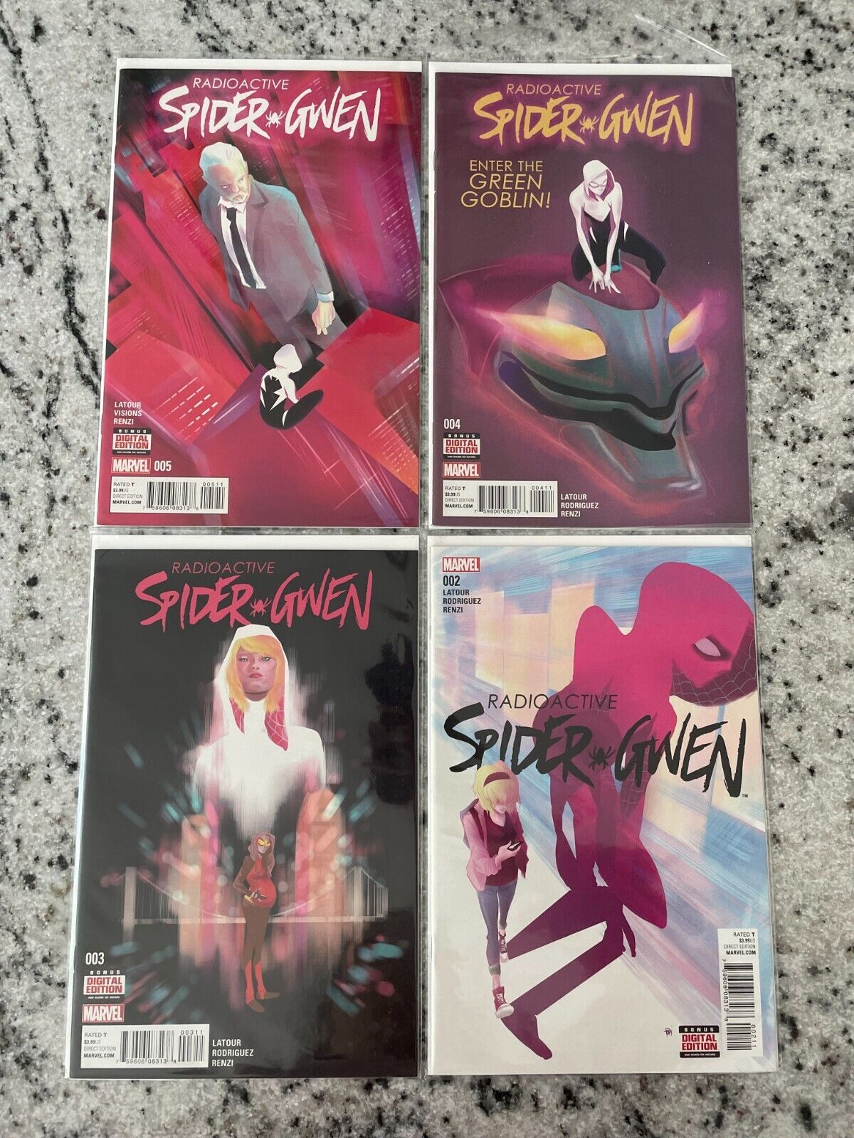 4 Spider-Gwen Marvel Comic Books # 2 3 4 5 NM Radioactive Spider-Man 12 ...