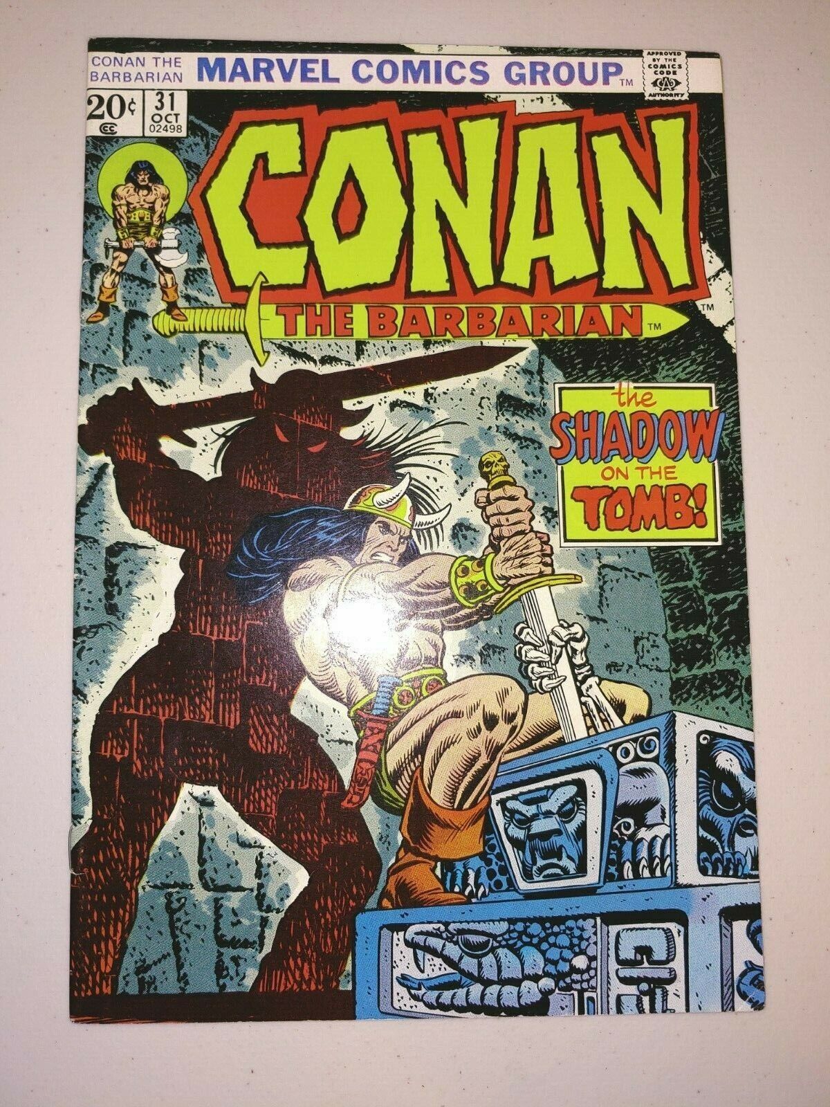 Conan The Barbarian #31 "The Shadow on the TOMB!" (VF+) Marvel Comics ...