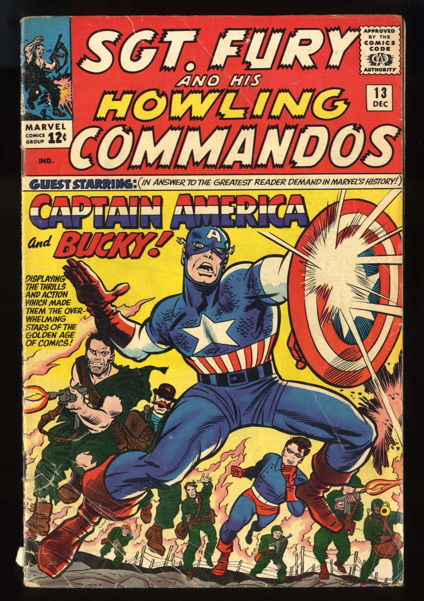 Sgt. Fury and His Howling Commandos #13 GD/VG 3.0 Captain America ...