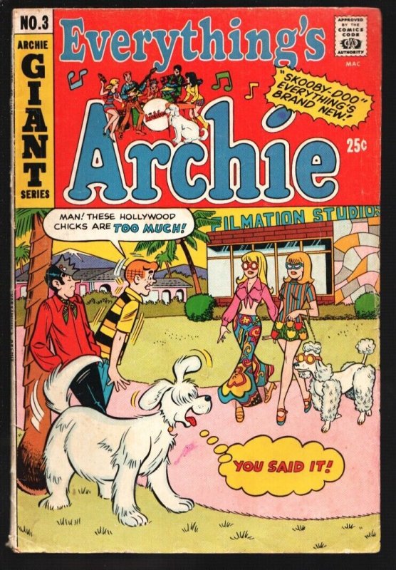 Everything's Archie #3 1969-Giant Issue-Filmation Studios on cover-Mod ...
