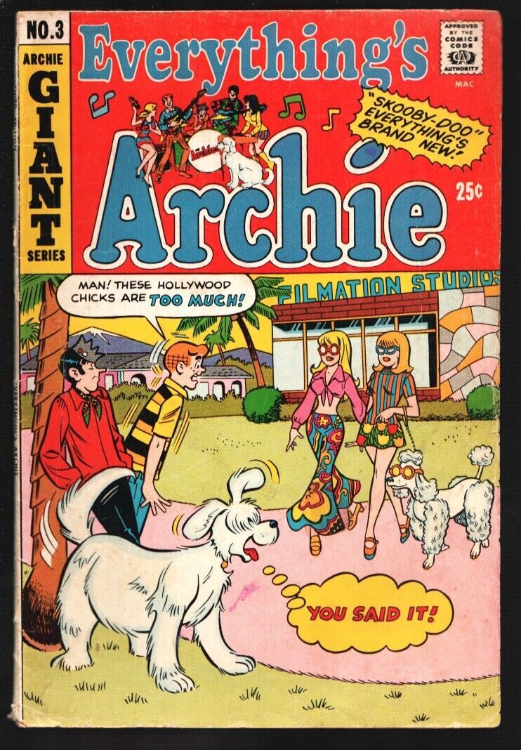 Everything's Archie #3 1969-Giant Issue-Filmation Studios on cover-Mod ...
