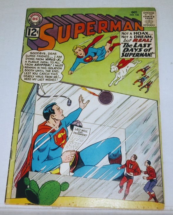 Superman #156 (5.5) "THE LAST DAYS OF SUPERMAN!" Supergirl Krypto DC ...