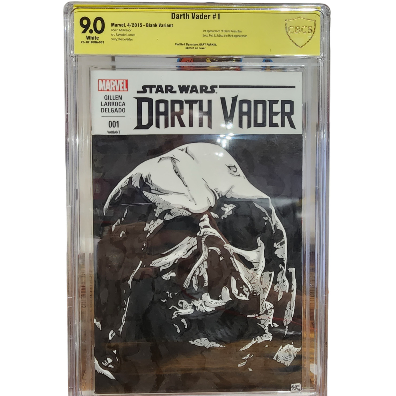 Darth Vader #1 Marvel Blank Variant GARY PARKIN SIGNED Original Art ...