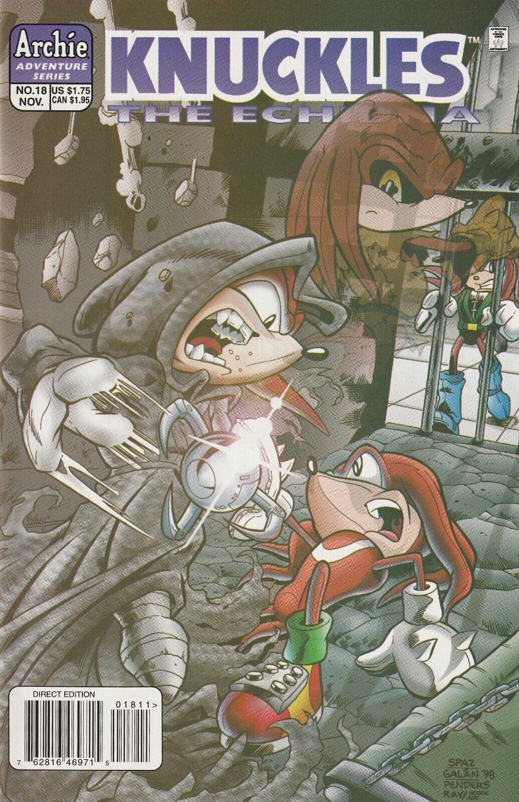 Knuckles The Echidna # 18 Cover A NM Archie Adventure Series 1998 [BB ...