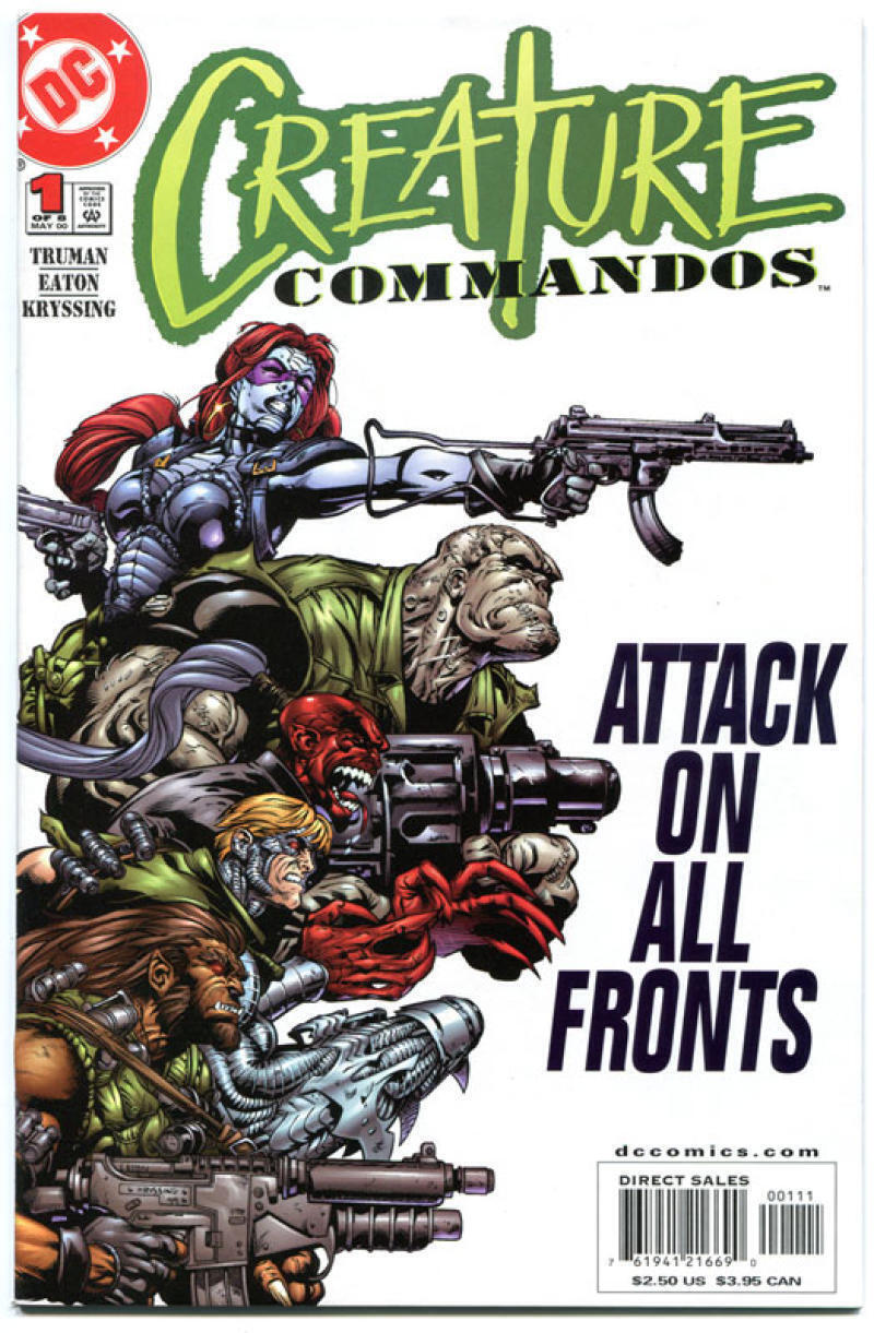 CREATURE COMMANDOS #1 2 3 4, NM+, Truman,War, Tanks, Guns, 2000, more ...