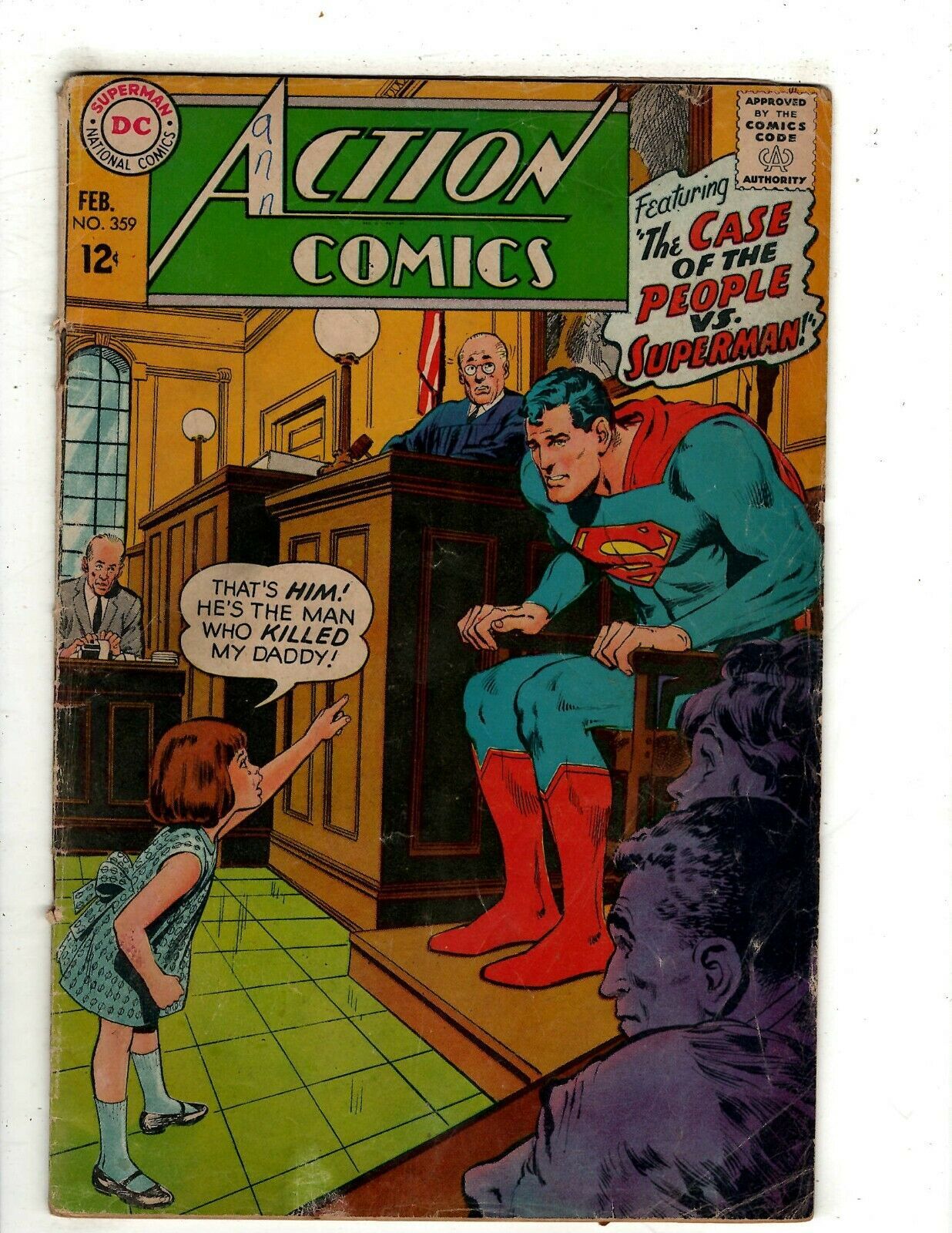 7 Action Comics Feat. Superman # 338 351 352 353 359 360 368 Batman ...