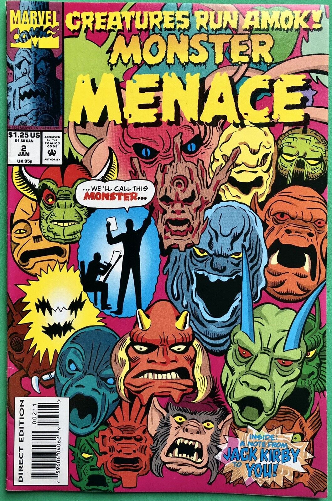 Monster Menace #1,2,3 (1993) Marvel Pre-Code Atlas Monster/Horror ...